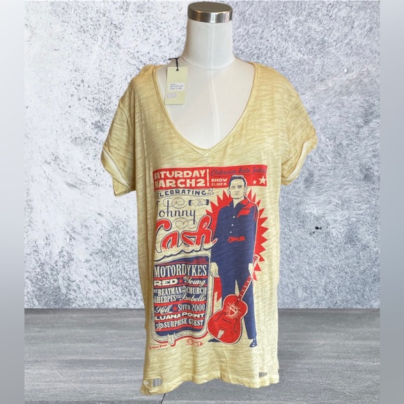 Jaded Gypsy | Tops | Jaded Gypsy Johnny Cash Vintage Tea Stained Tshirt ...